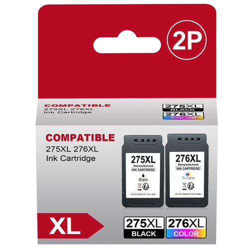 2 PG-275XL CL-276XL Black Color Ink for Canon 275XL Pixma TR4700 TR4720 ...