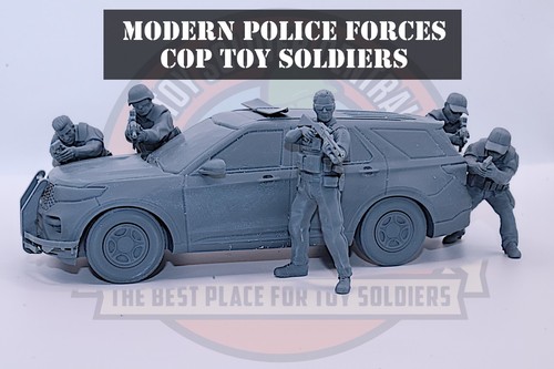 Police Toy Soldiers - Modern Cop & SWAT Team - 54mm - 1:32 Scale - Army ...