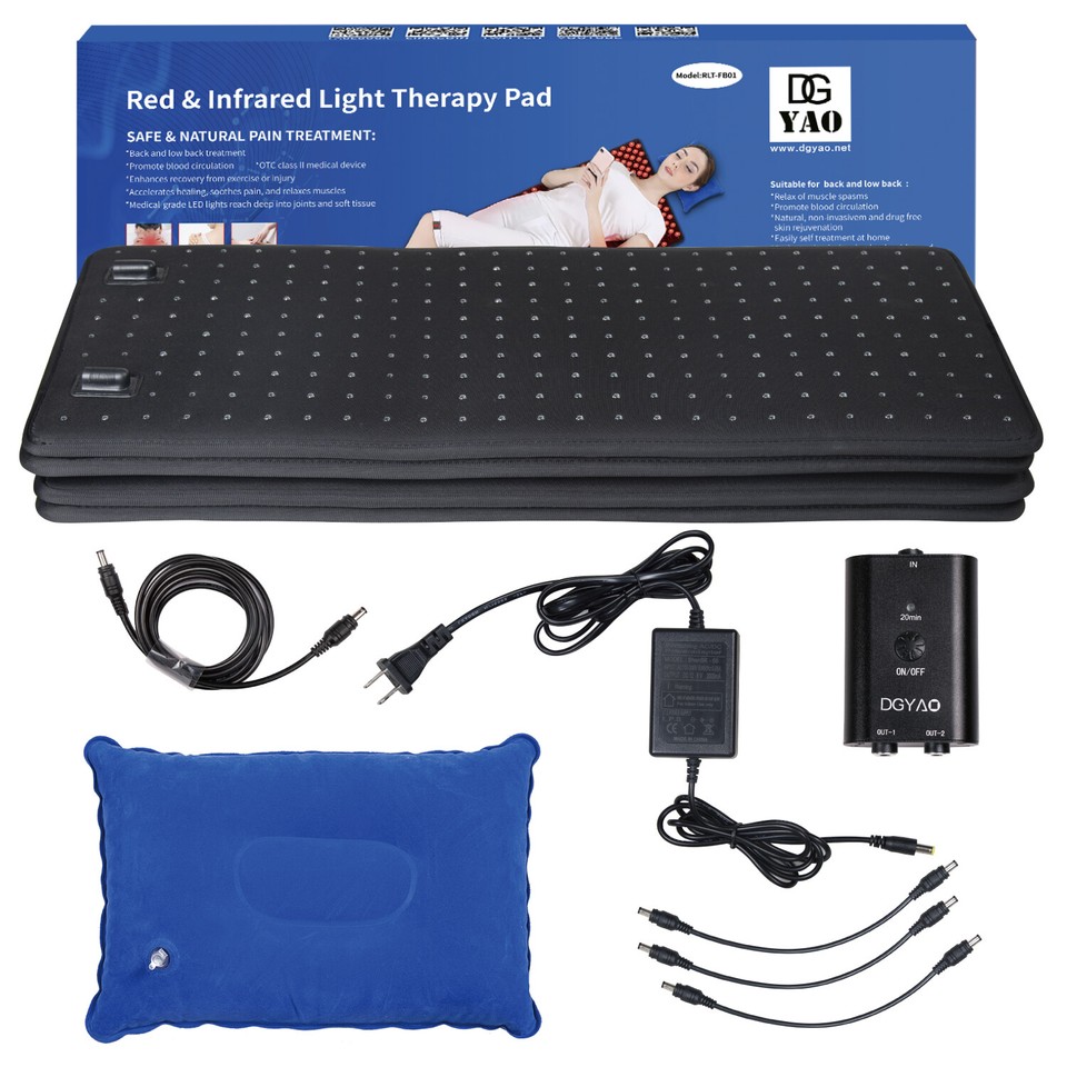 40W Infrared Red Light Therapy Mat For Full Body Pain Relief 968 LEDs 4 ...