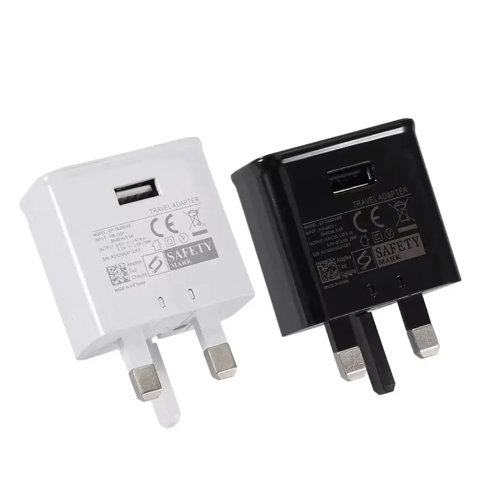 Mains UK Wall Plug Adapter USB type A Fast Charging UK wall Plug ...