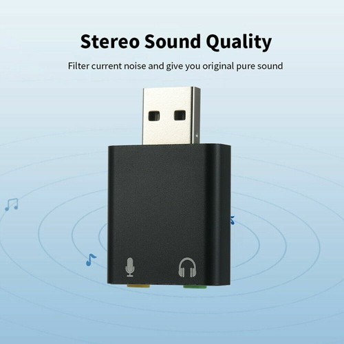 USB Sound Card Adapter for PC & Laptop - External Stereo Audio ...