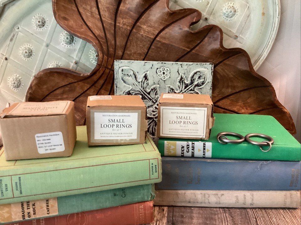 Restoration Hardware 23 Small Loop Rings Antique Silver Fin 1 1/4 ...