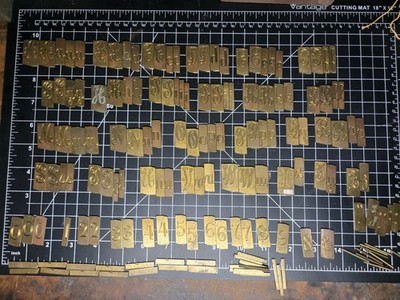SET 35-339 UPRIGHT SCRIPT BRASS FONT SET NEW HERMES ENGRAVER | eBay