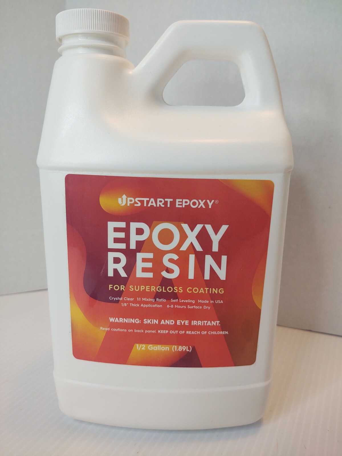 Upstart Epoxy Resin Hardener Duel Bottles Super Gloss Coating 1 Gallon ...