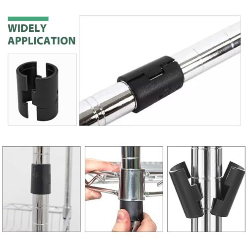 24 Pcs 1 Inch Wire Shelf Clips Plastic Shelf Lock Clips for 1" Post ...