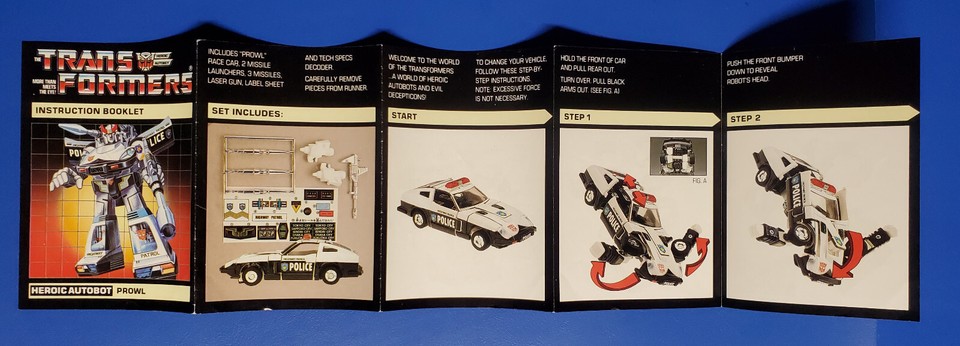 Transformers Instruction Booklet: Prowl | eBay