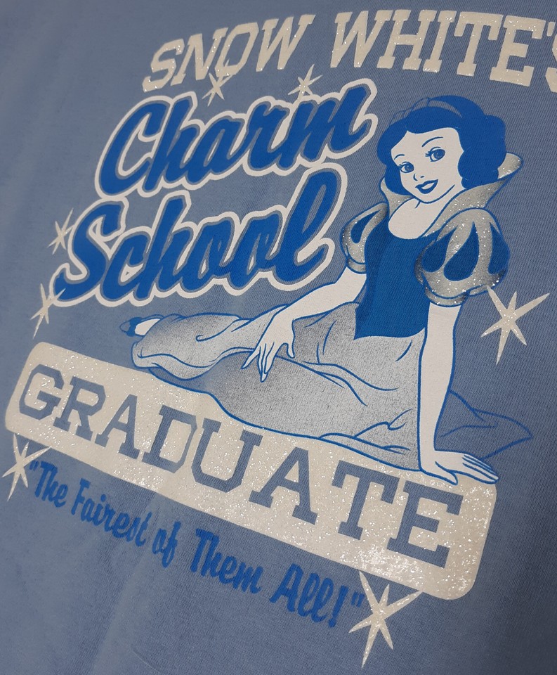 Disney Store Snow White T-Shirt Size XL Charm School Graduate Princess ...