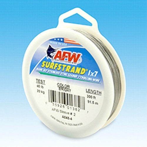 American Fishing Wire Surflon Nylon Coated 1x7 Stainless Steel Leader ...