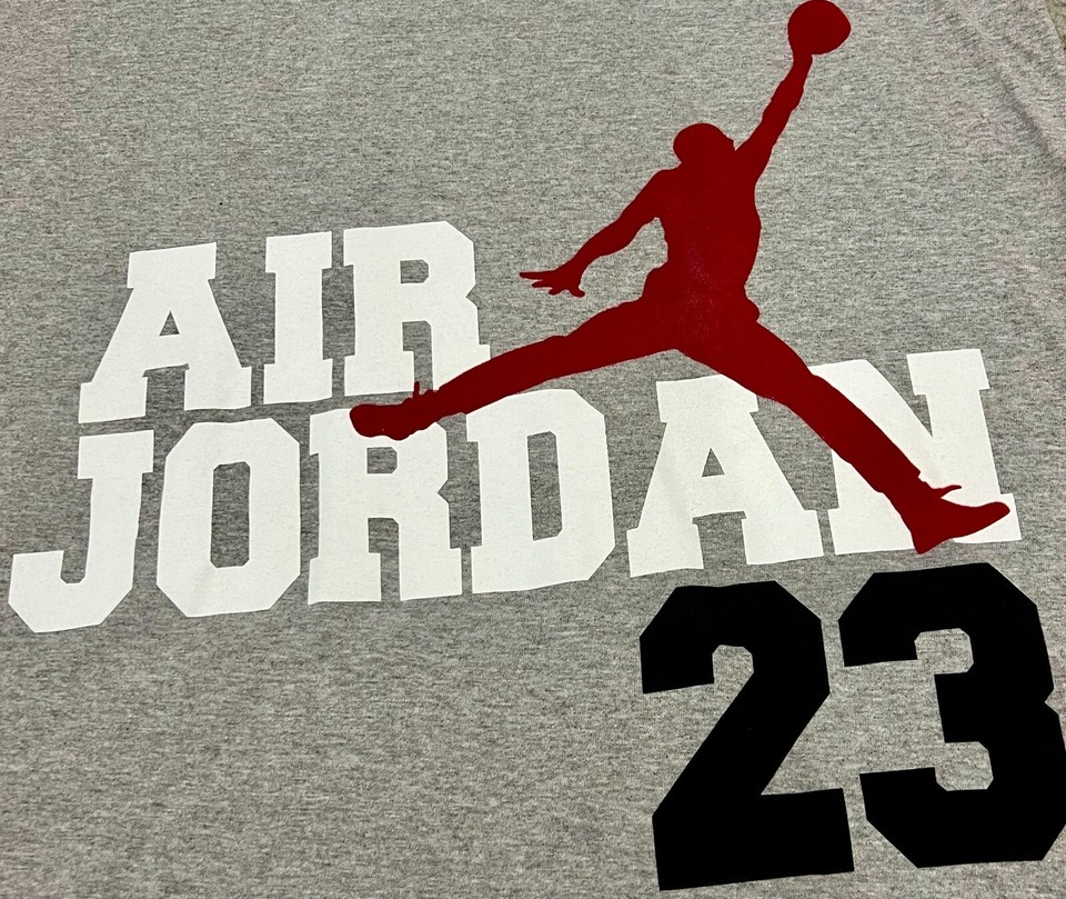 NIKE Michael Jordan Retro Air Jordan 23 Graphic Long Sleeve Shirt Gray ...
