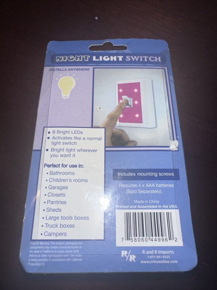 WVU WEST VIRGINIA - Night Light - Light Switch Plate With LED Night ...