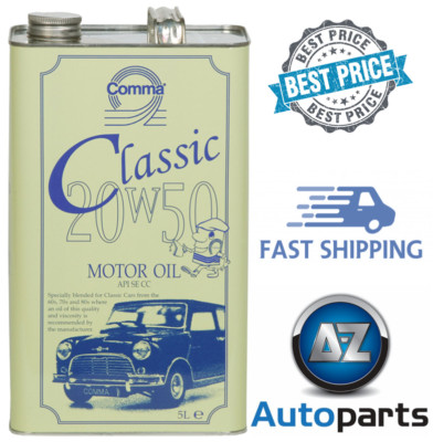 Comma - Classic Motor Oil Car Engine Performance 20W50 Old Engines - 5L ...