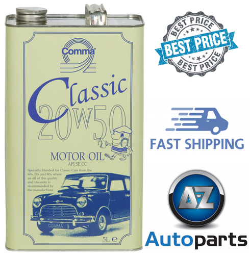 Comma - Classic Motor Oil Car Engine Performance 20W50 Old Engines - 5L ...