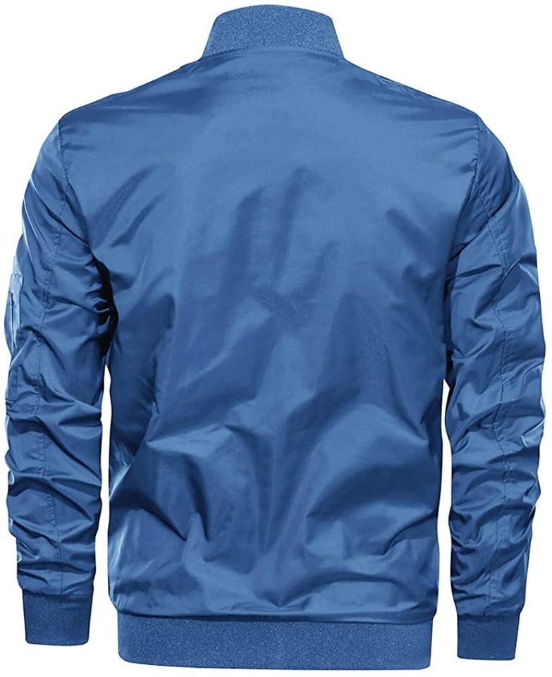 Men's Casual Baseball Jacket Spring Fall Lightweight Bomber Coat Pilot ...