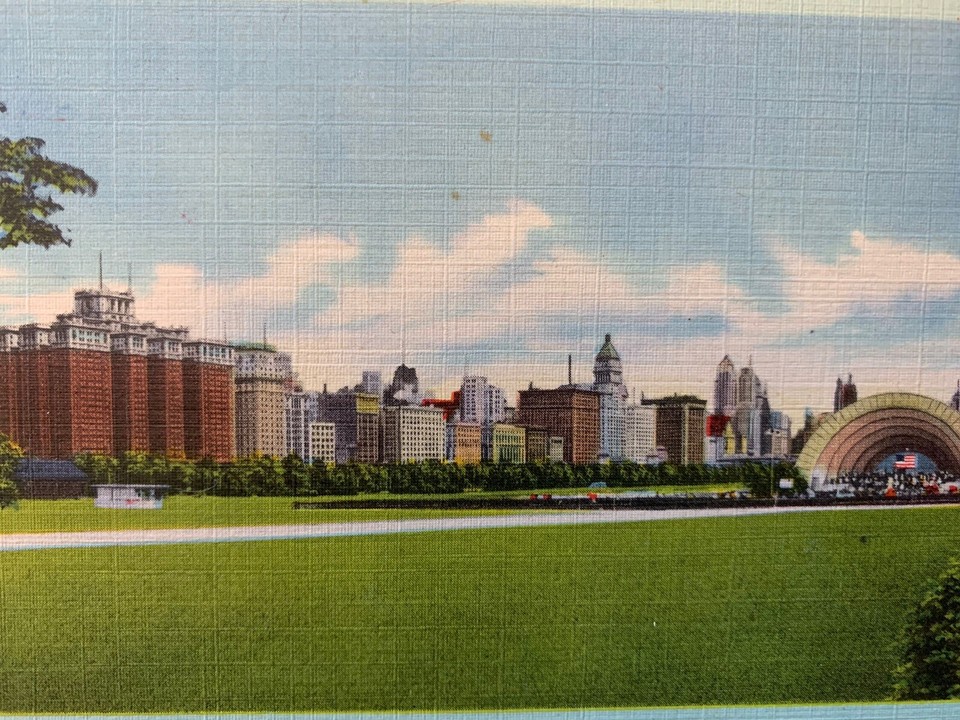 Vintage Band Shell Grant Park Chicago Illinois Linen Postcard | eBay
