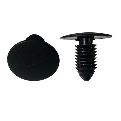 Black Nylon Radiator Apron Panel Retainer 3/8 Hole 27/32" Stem 1" Head ...
