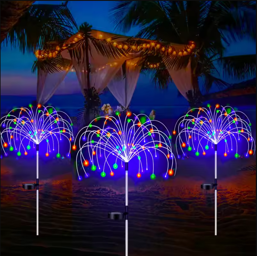 1-4 PC Solar Path Lights String Outdoor Garden Landscape LED Lights ...