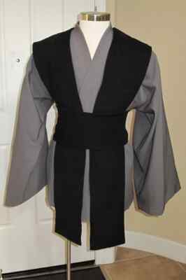 Star Wars Jedi Sith Warrior Gray Fabric Tunic, Black Tabards & Sash, 4 ...