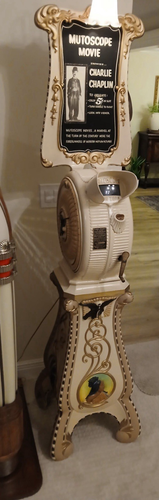 Antique Indian Mutoscope 1900 5 cent operation Hand painted with 2 ...