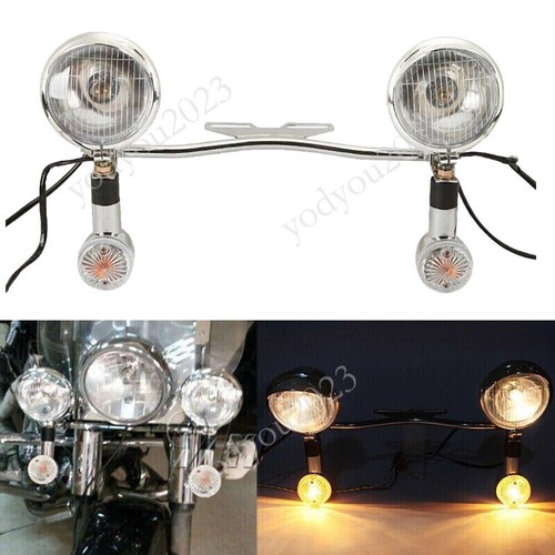 Passing Driving Turn Signals Spot Lights Bar For Yamaha Road Star ...