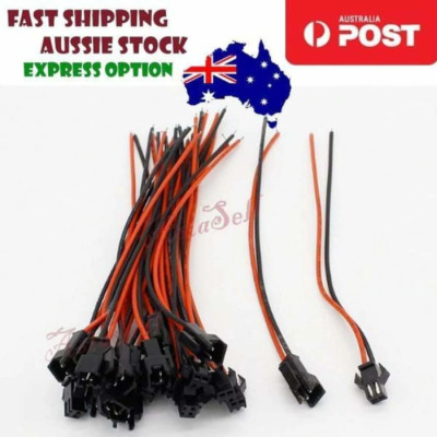 10 Pairs Connector SM Cables 2Pin 2 Pin 150mm Male & Female Plug Pins ...