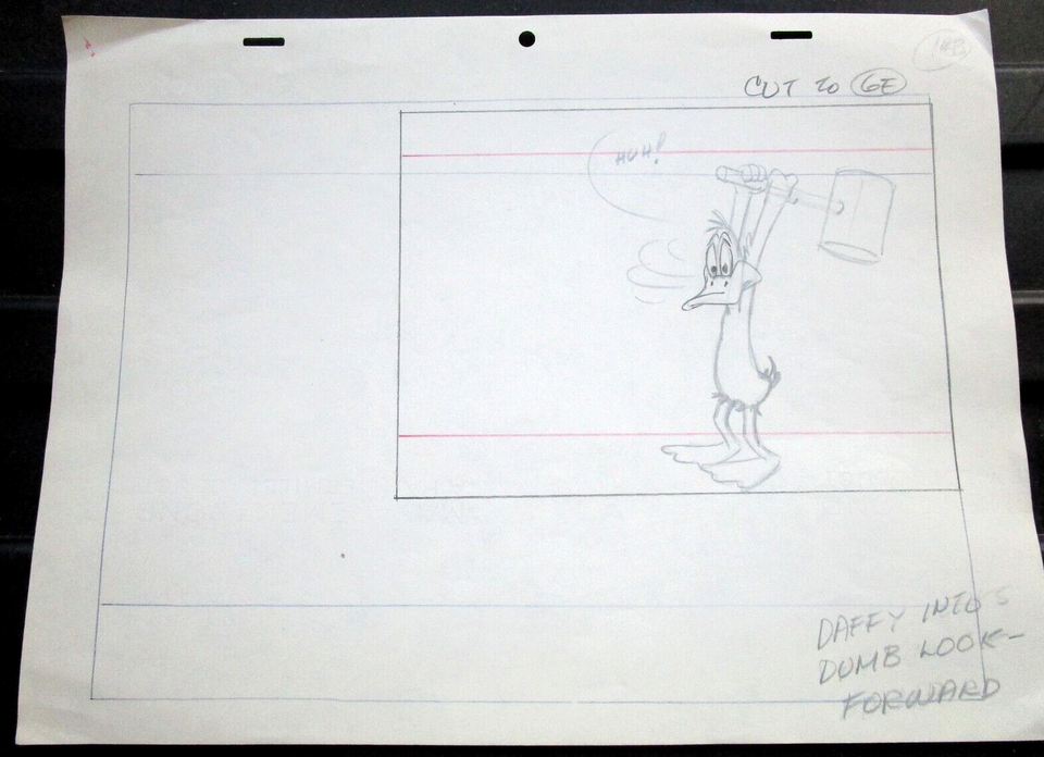 DAFFY DUCK 1960's Warner Brothers Original ANIMATION PRODUCTION cel ...