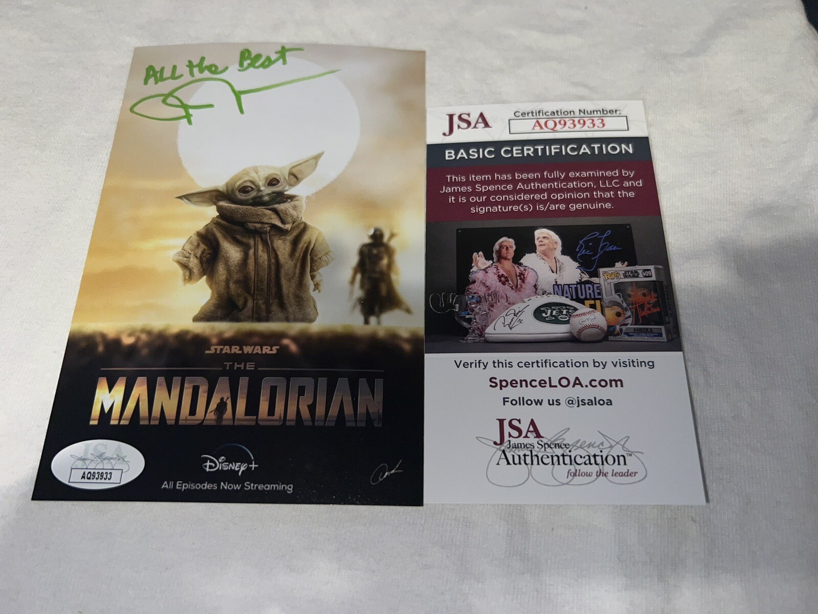 John Rosengrant Signed 4x6 Photo Mandalorian Baby Yoda JSA Auth #3 | eBay