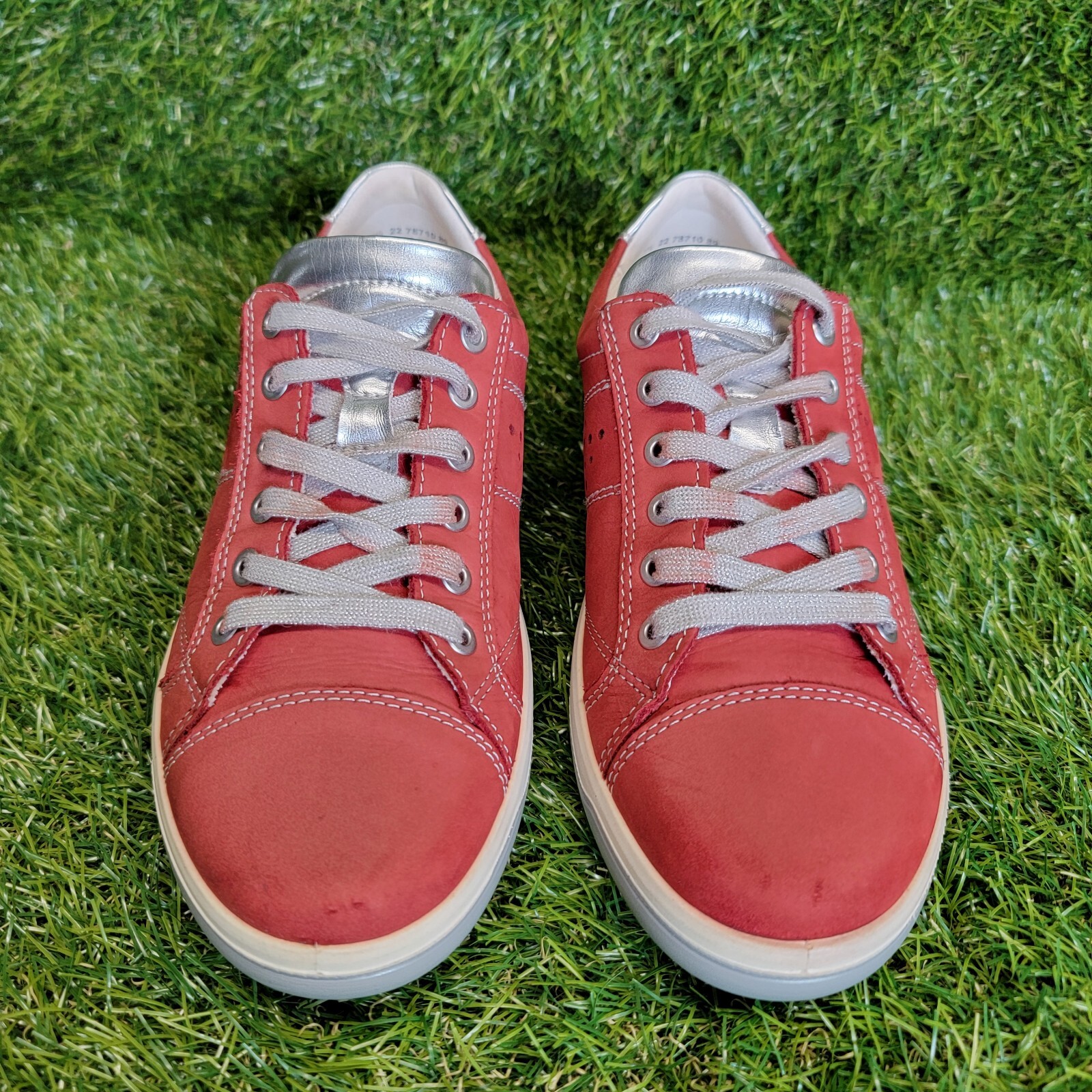 Women's Medicus " HANNE" Red Suede Sneakers Size 7.5 UK/ 9 US Made In ...
