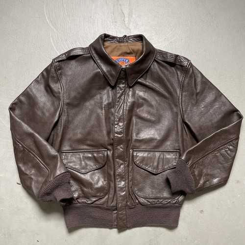 Vintage Cooper A-2 Flight Jacket US Military Leather Made in USA Size ...