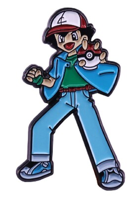 Ash Ketchum Metal Enamel 1 Inch Tall Pin | eBay