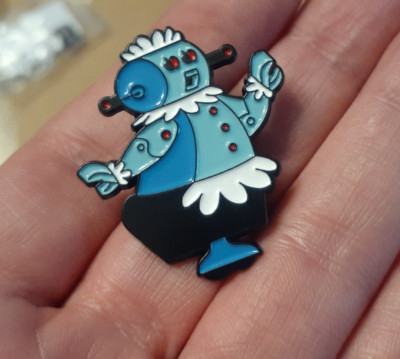 ROSEY THE ROBOT LAPEL PIN Jetsons cartoon maid housekeeper enamel ...
