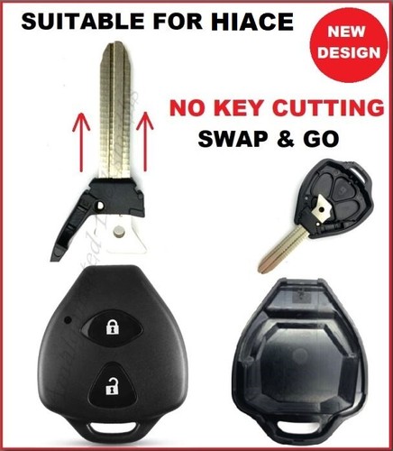 2B Replacement Remote Car Key Shell Suitable for Toyota Hiace 2005 to ...