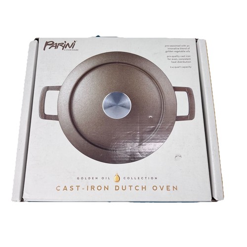 Parini Golden Oil Pre-Seasoned Cast Iron Dutch Oven 2.4 quart - NEW | eBay