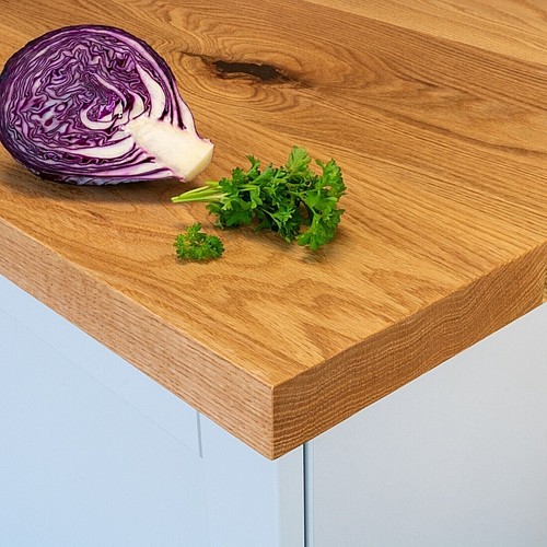 OAK WORKTOP FULL STAVE RUSTIC OAK KITCHEN WORKTOP & ISLAND REAL SOLID ...