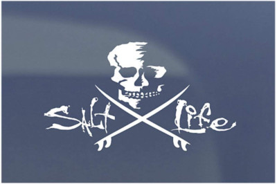 Salt Life Decal 12" Medium Surface Mount Sticker - Skull & Boards ...
