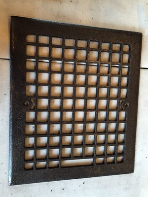 Antique Cast-Iron Squares Patten Heating Grate Face Tc 104 | eBay