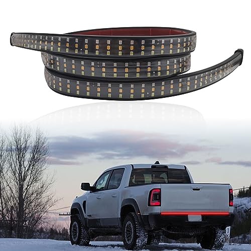 60 Inch LED Tailgate Waterproof Light Bar Triple Row Truck Tailgate ...