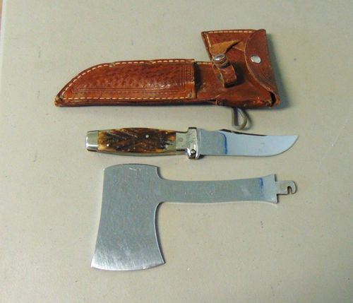 1935 CASE XX Interchangeable Steel Hatchet/Knife w/ Stag Handle ...