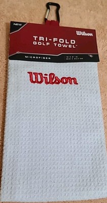 Wilson Microfiber Tri-Fold Golf Towel 16 x 21 w/hook NWT 16 x 21 | eBay