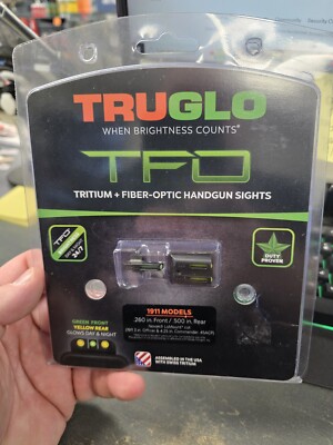 Truglo TFO Brite-Site TFO 1911 .260/.500 Yellow Rear Green Front ...