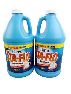 2x Purex Sta-Flo Concentrated Liquid Starch, 64 oz Bottle Great for ...