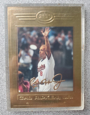 1996 Limited Edition Cal Ripken Jr. 22K Gold Photo Card 1141 /21,310 | eBay