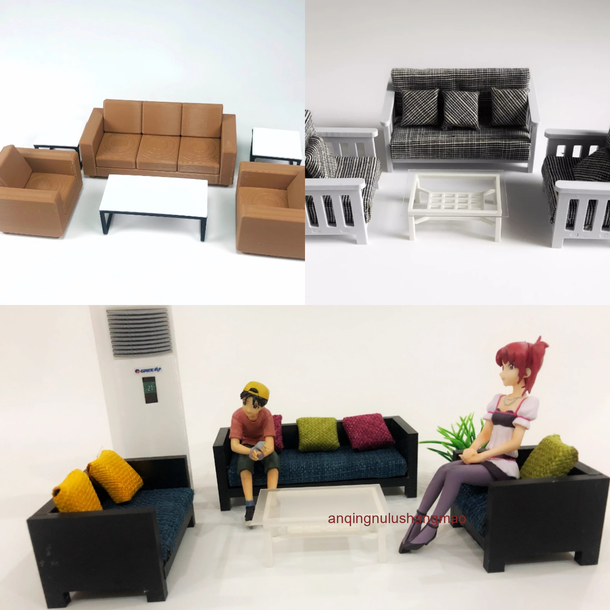 NEW 1/18 Scale Simulation Furniture Sofa Chair Scene Props Model ...