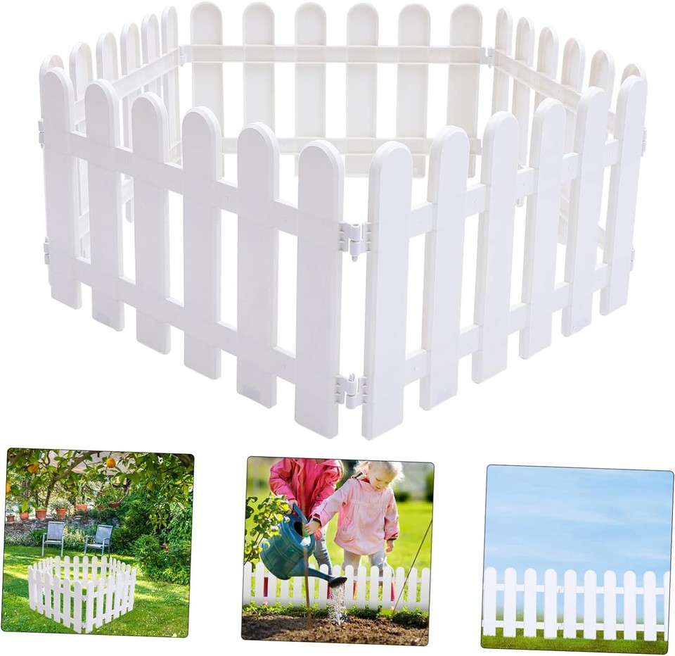 Foldable Plastic Fence Panel Garden Border Landscape Edging Lawn ...