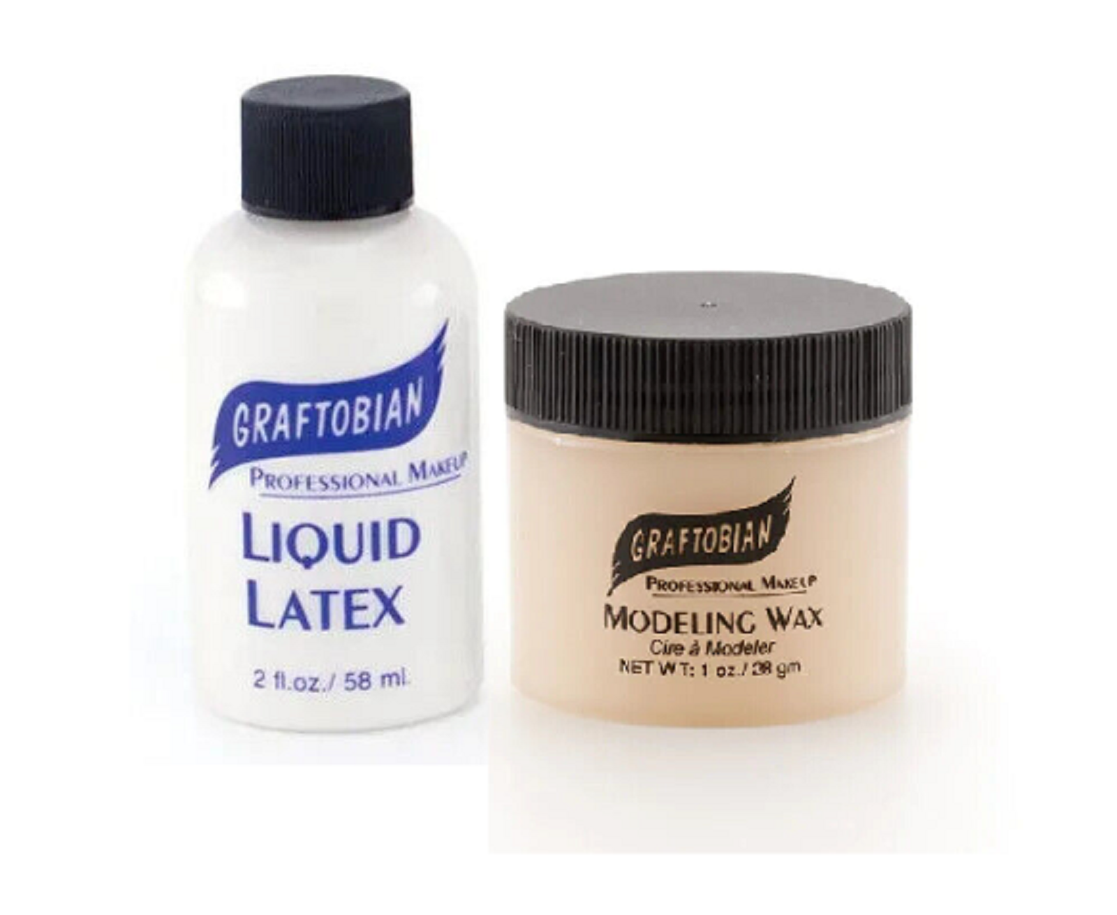 GRAFTOBIAN LIQUID LATEX 2OZ CLEAR&MODELING WAX 1OZ LIGHT FLASH SPFX ...