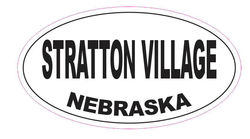 Stratton Village Nebraska Oval Bumper Sticker D7063 Euro Oval | eBay