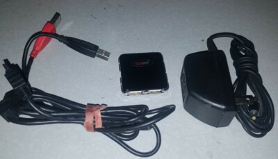 GIGAWARE RADIOSHACK 26 113 USB 2.0 4 HUB BLACK METAL ADAPTER WITH ...