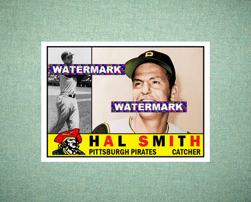 Hal Smith Pittsburgh Pirates 1960 Style Custom Baseball Art Card | eBay