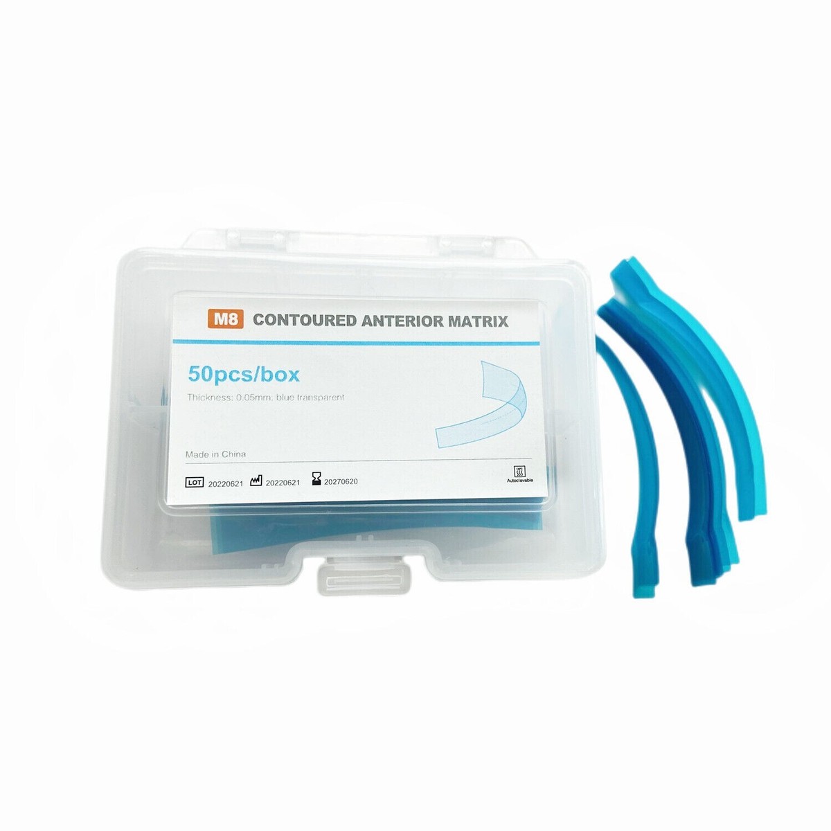 Dental Sanding Strips 50-Pack Dental Blue Anterior Matrices - Transparent Strips For Tooth ...