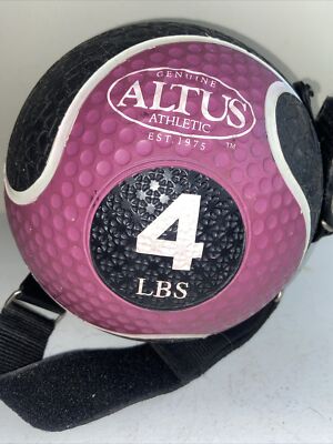Altus 4 Pound Medicine Ball With Adjustable Handles Straps. | eBay