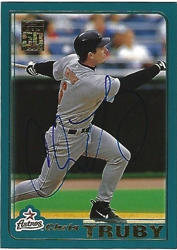 Autographed Signed 2001 Topps #714 Chris Truby Houston Astros Tough ...